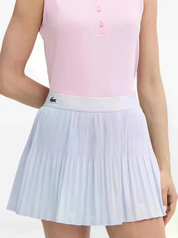 Lacoste Pleated Logo-patch Mini Skirt