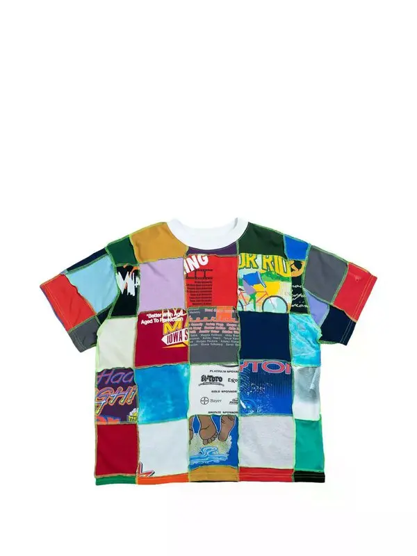 BETTER WITH AGE Patchwork-design T-shirt - Blue