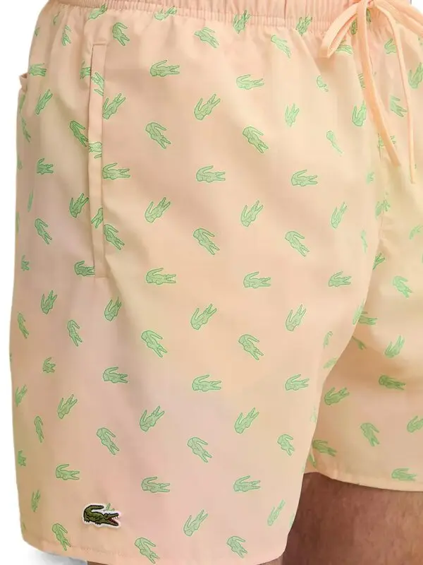 Lacoste Logo Print Swim Shorts