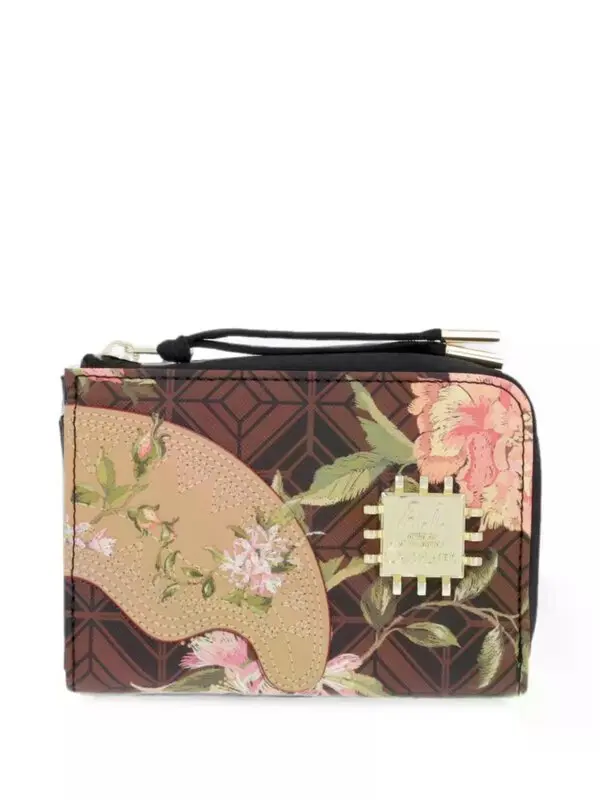 SPRAYGROUND Floral-print Geometric-pattern Wallet - Brown
