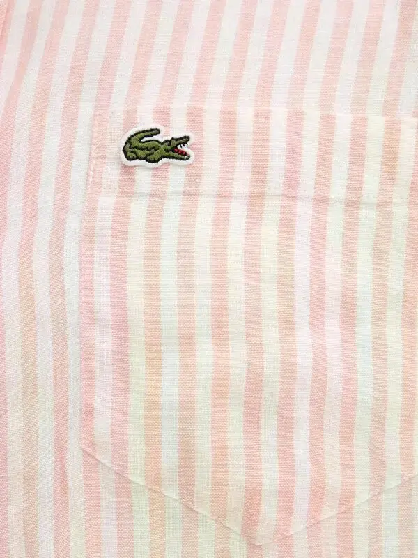 Lacoste Striped Short-sleeve Linen Shirt