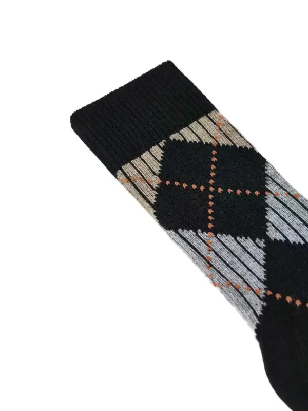 Closed Argyle Knit Socks