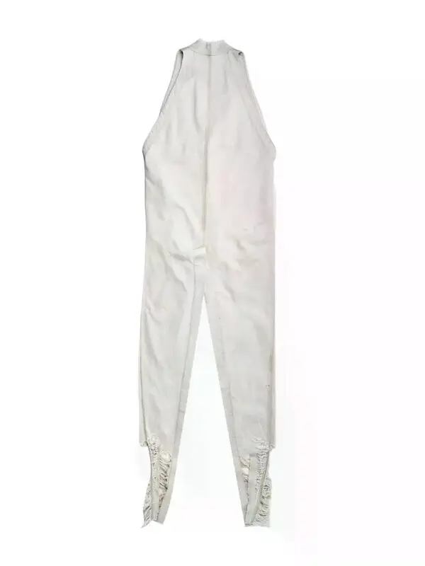 Rick Owens Sleeveless Coat With Distressed Hem