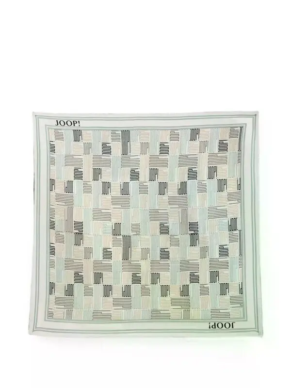 JOOP! Aimy Logo-print Frayed Scarf - Neutrals