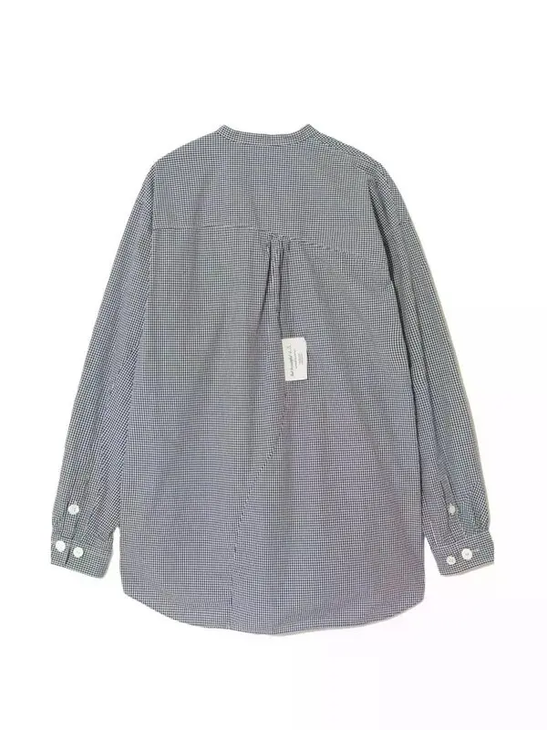 Undercover Gingham-check Band-collar Shirt