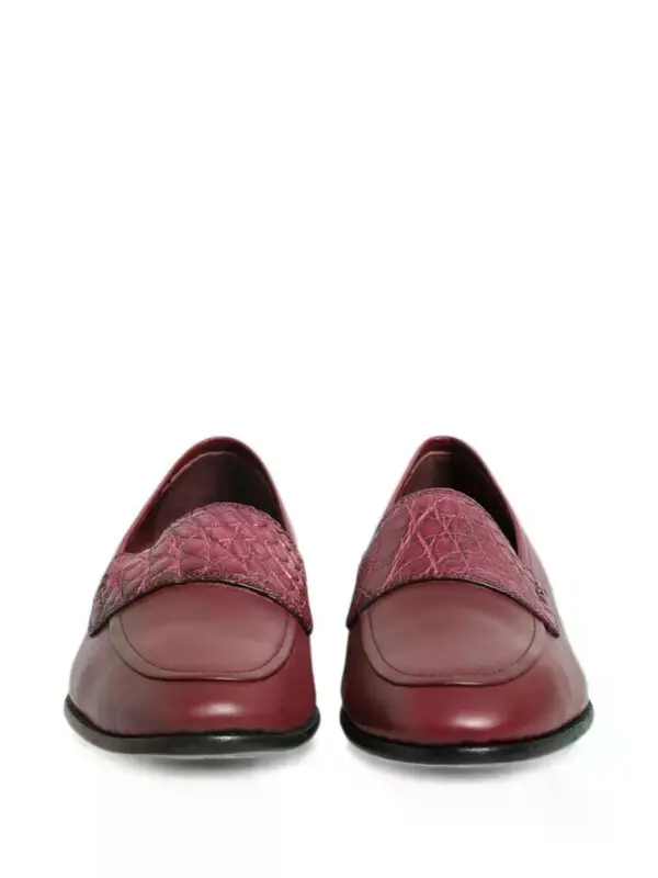 Dolce & Gabbana Crocodile-effect Leather Loafers