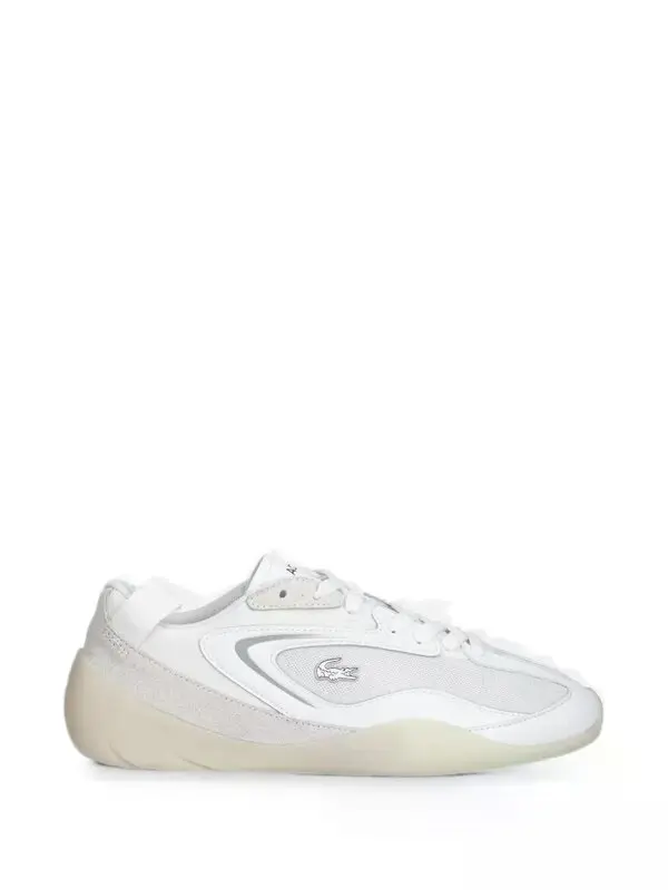 Lacoste Side Low Suede-panelled Mesh Sneakers - White