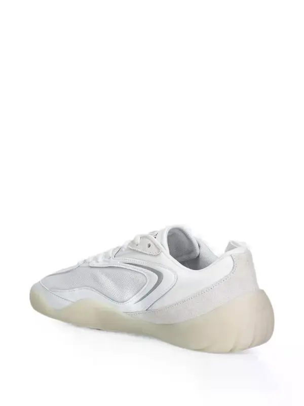 Lacoste Side Low Suede-panelled Mesh Sneakers - White