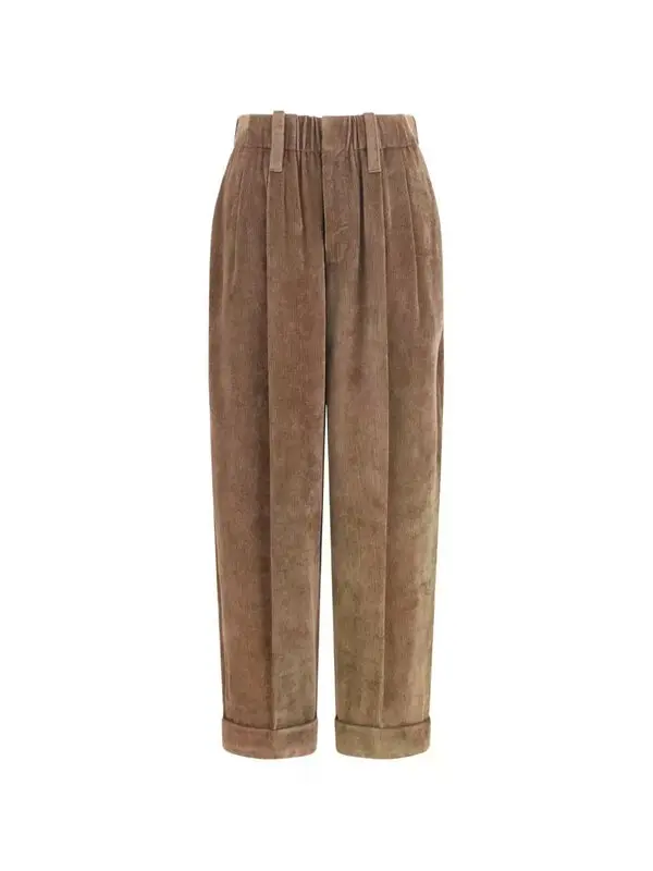 Brunello Cucinelli Pleated Corduroy Trousers