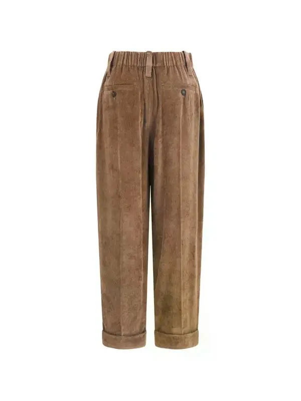 Brunello Cucinelli Pleated Corduroy Trousers