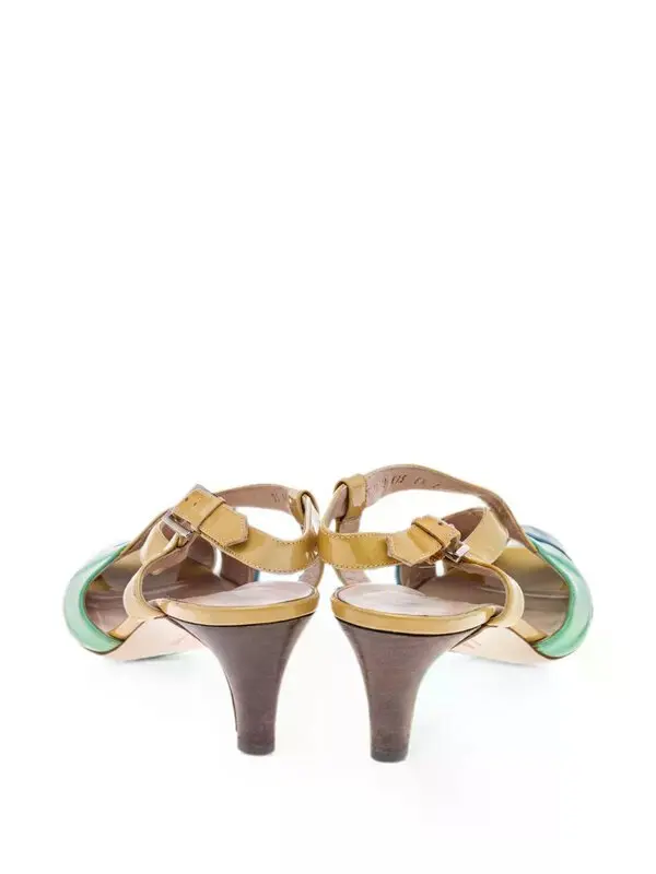 FERRAGAMO Patent Calf Leather Peep Toe Sandals