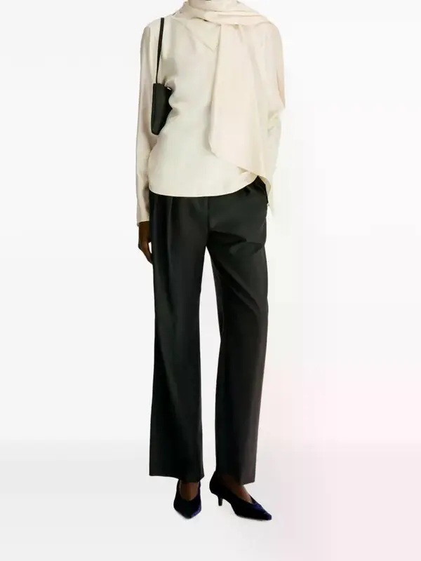 Loulou De Saison Gala Draped Silk Blouse - Neutrals