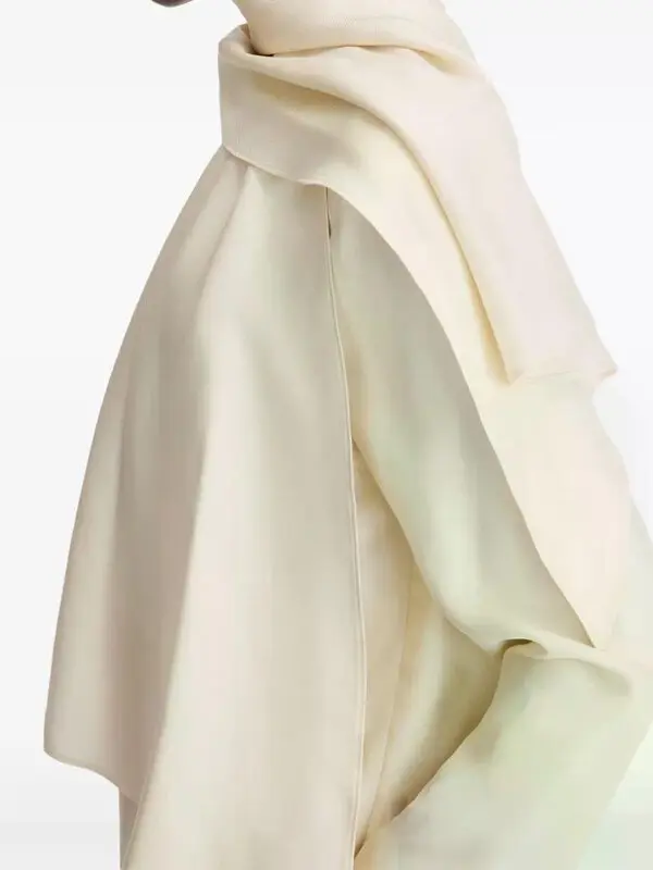 Loulou De Saison Gala Draped Silk Blouse - Neutrals