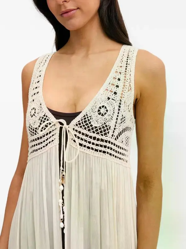 TWINSET Crochet-knit Midi Beach Dress