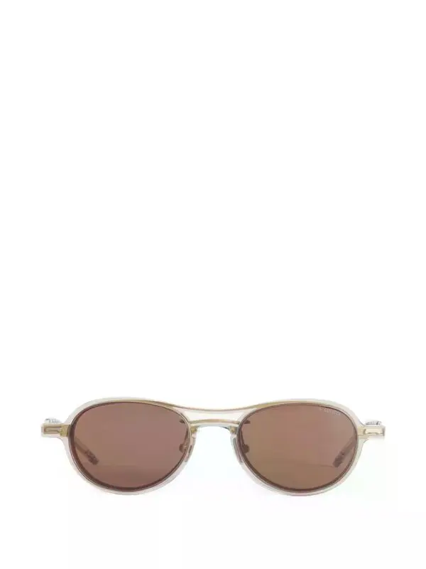 Maison Kitsuné X A. Society Oval-frame Sunglasses - Neutrals