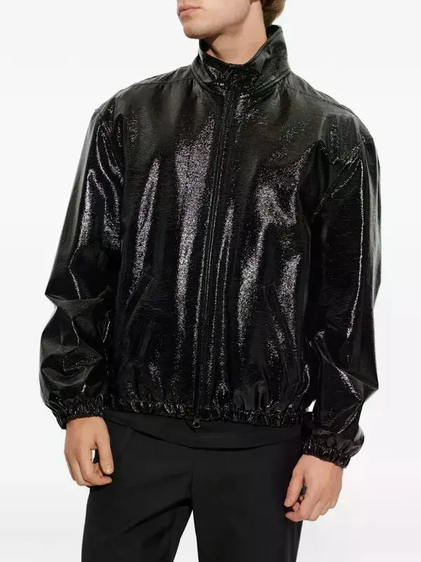 COURREGES Stand Collar Vinyl Jacket