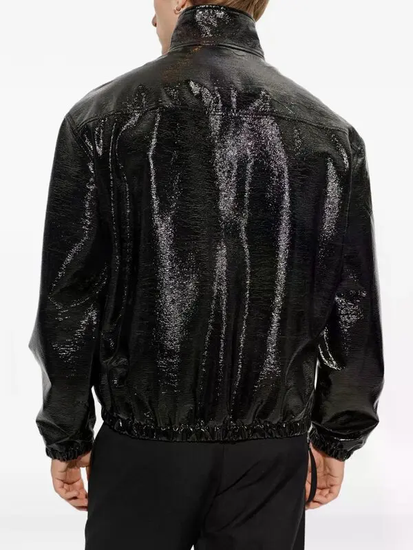 COURREGES Stand Collar Vinyl Jacket