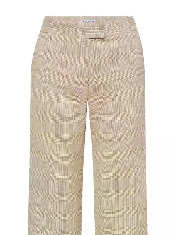 Veronica Beard Broderick Check-pattern Straight Leg Trousers
