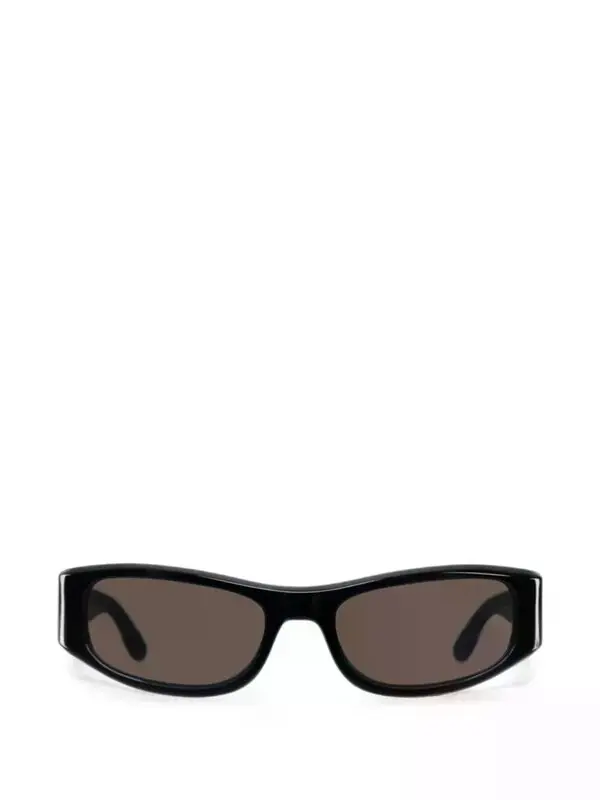 THISTLES Suede Rectangle-frame Sunglasses