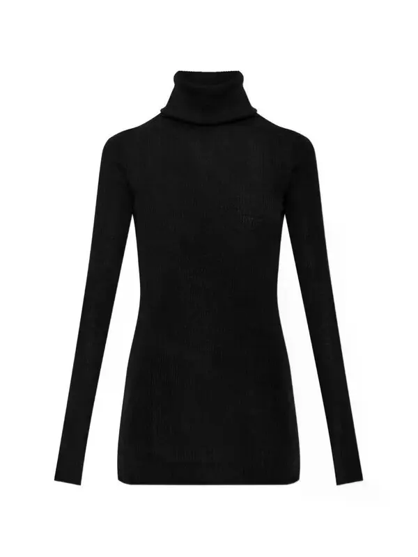 Rick Owens Ribbed-knit Turtleneck Sweater - Black