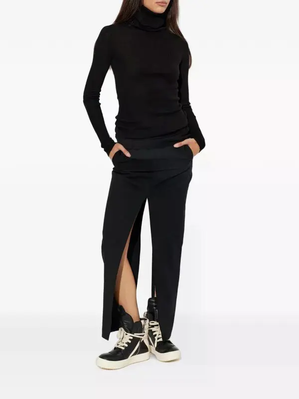Rick Owens Ribbed-knit Turtleneck Sweater - Black