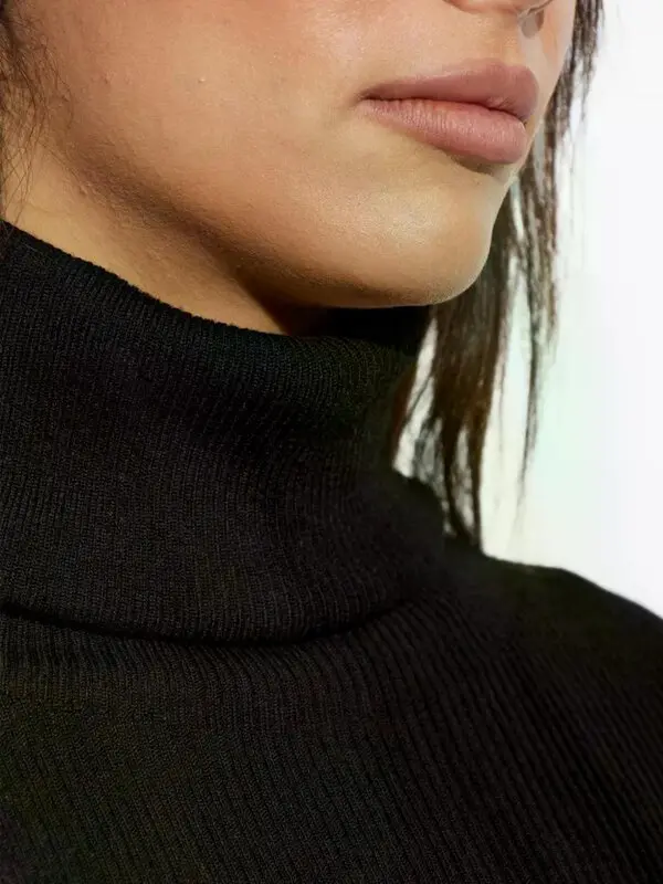 Rick Owens Ribbed-knit Turtleneck Sweater - Black