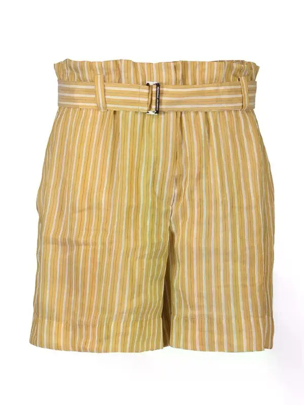 Brunello Cucinelli Striped Belted Shorts