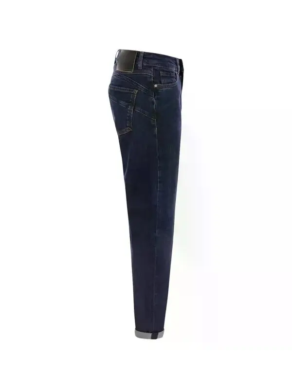 Max Mara Dark Contrast Stitching Turn-up Cuff Jeans