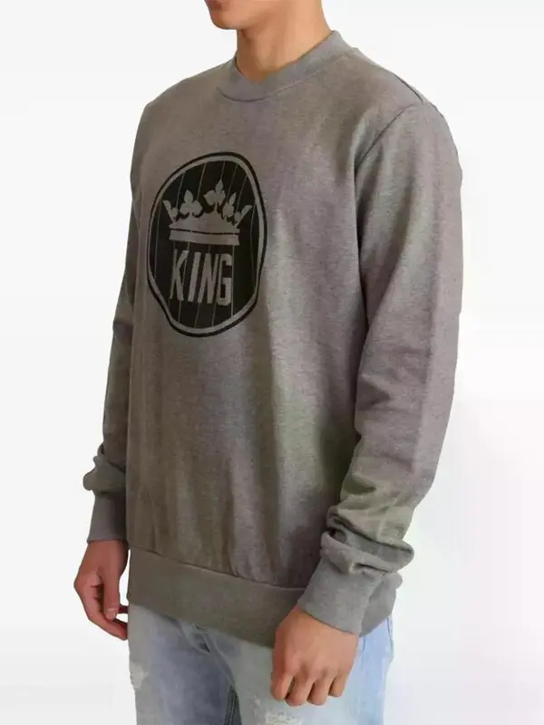 Dolce & Gabbana Crew Neck Sweatshirt With Crown Print