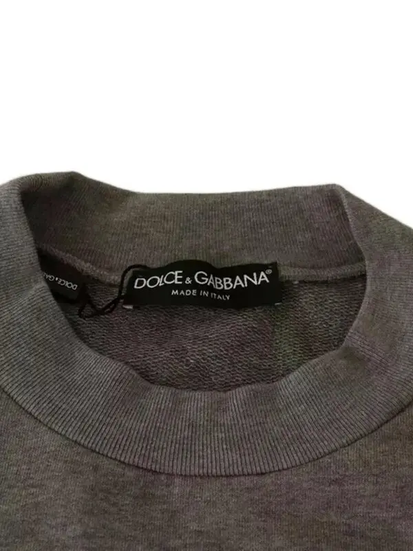 Dolce & Gabbana Crew Neck Sweatshirt With Crown Print