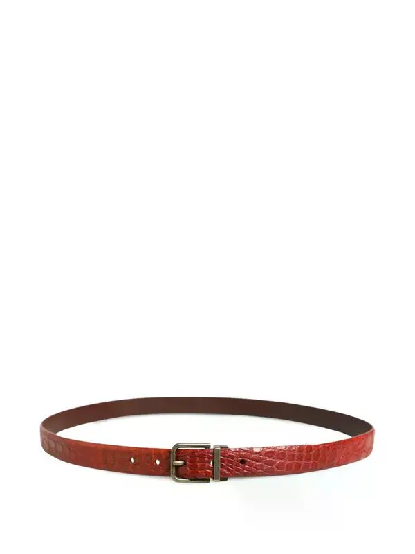 Dolce & Gabbana Crocodile-effect Leather Belt