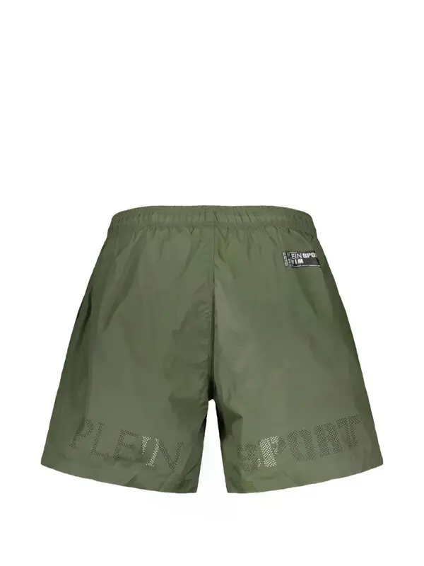 PLEIN SPORT Logo Print Drawstring Swim Shorts