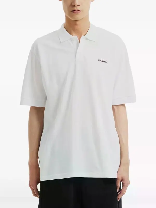 PALMES Logo-embroidered Piqué Polo Shirt