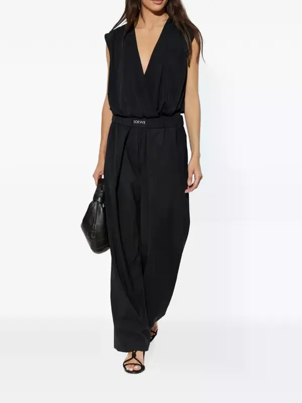 GESTUZ Wrap-style Bodysuit - Black