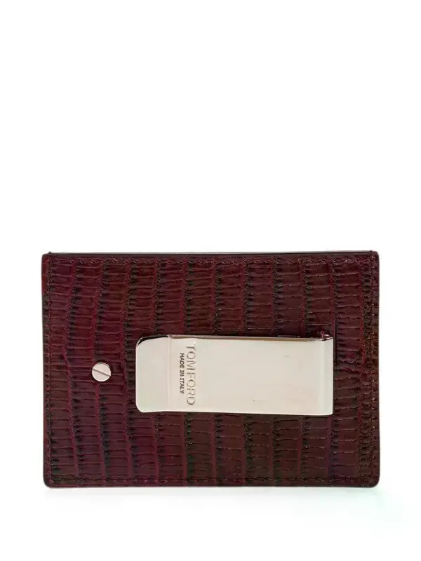 TOM FORD Croc-effect Leather Card Holder