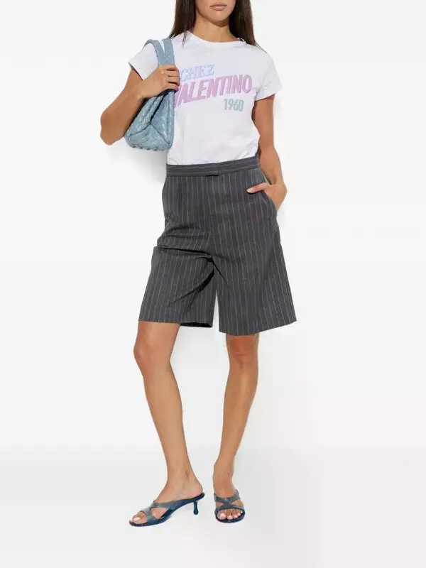Valentino Garavani Wool Pinstripe Shorts