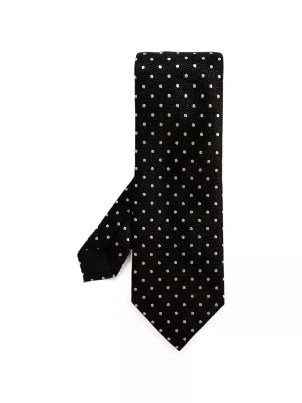 TOM FORD Polka-dot Silk Neck Tie - Black