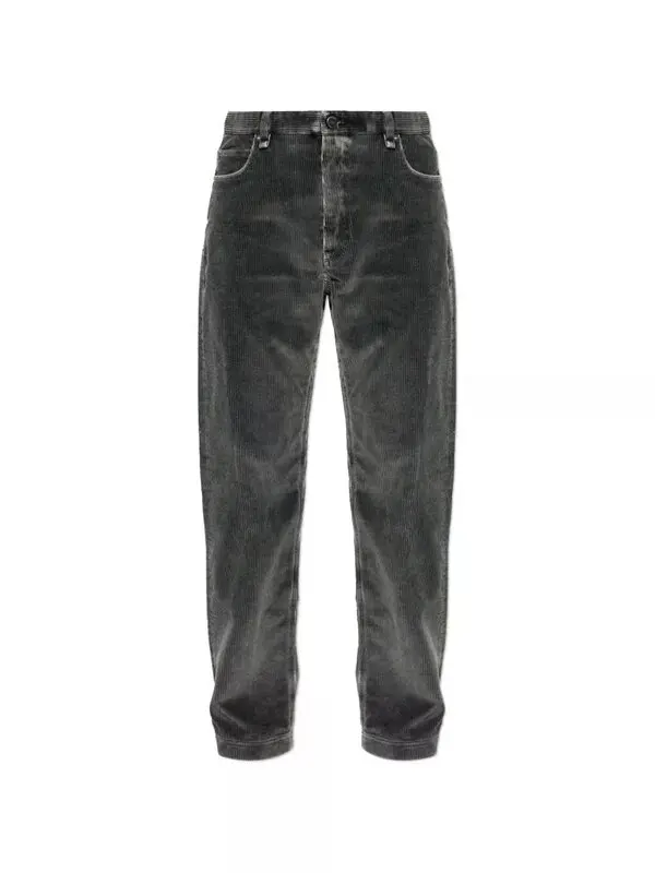 Fendi Corduroy Ff-logo Trousers