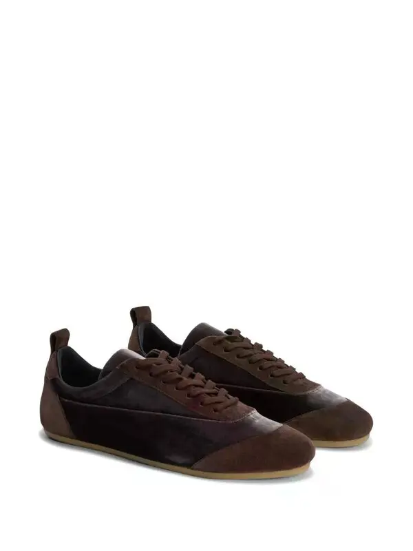 JIL SANDER Paneled Suede Sneakers - Brown