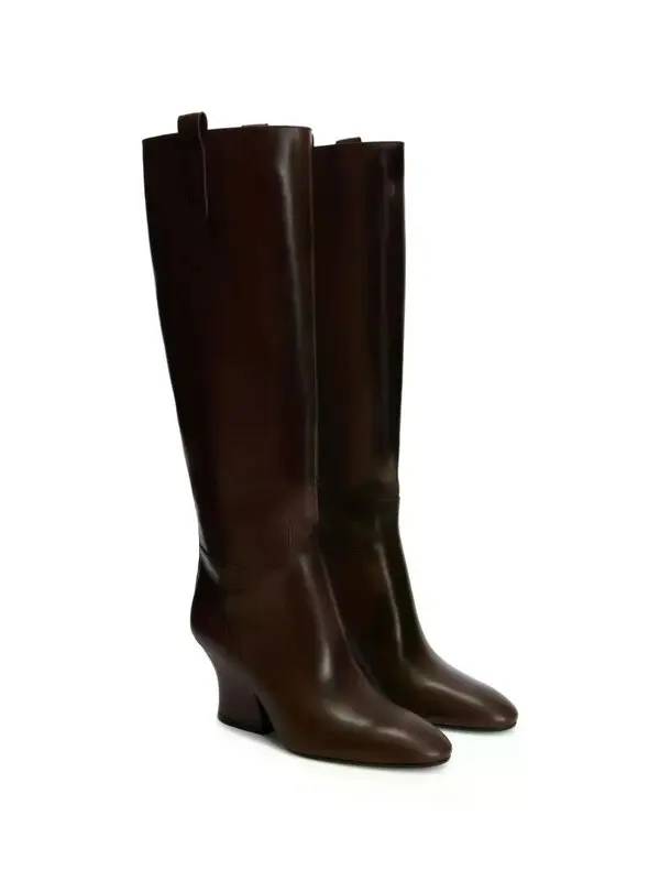 JIL SANDER Block-heel Leather Boots