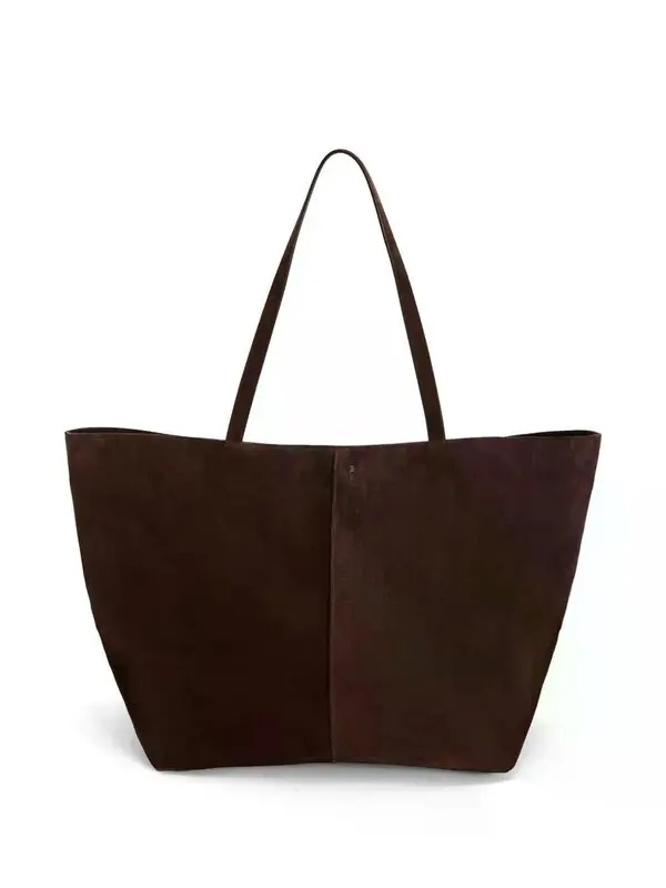 JIL SANDER Linea Piped Suede Tote Bag - Brown