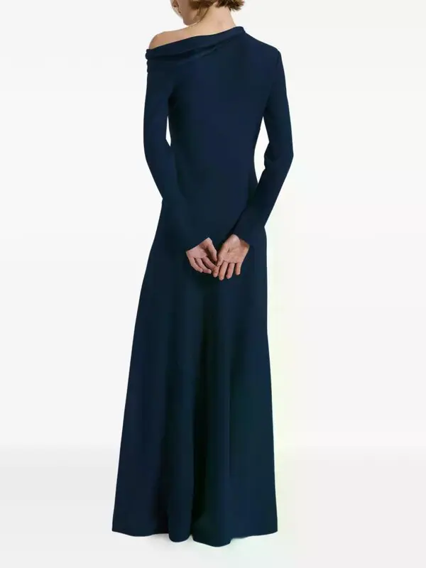 Alberta Ferretti One-shoulder Maxi Dress With Draped Detailing - Blue