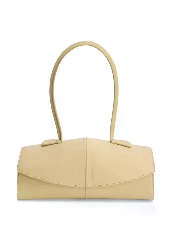 JIL SANDER Linea Piped Leather Shoulder Bag - Neutrals