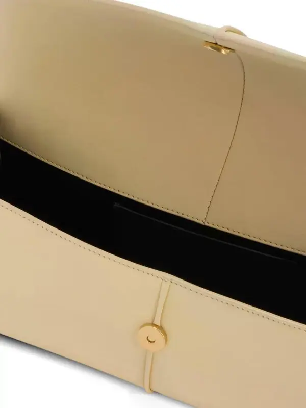 JIL SANDER Linea Piped Leather Shoulder Bag - Neutrals