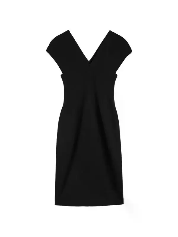 JIL SANDER V-neck Wool Dress
