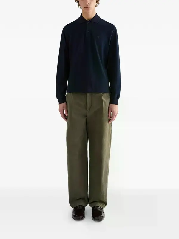 JIL SANDER Monogram-embroidered Polo Shirt