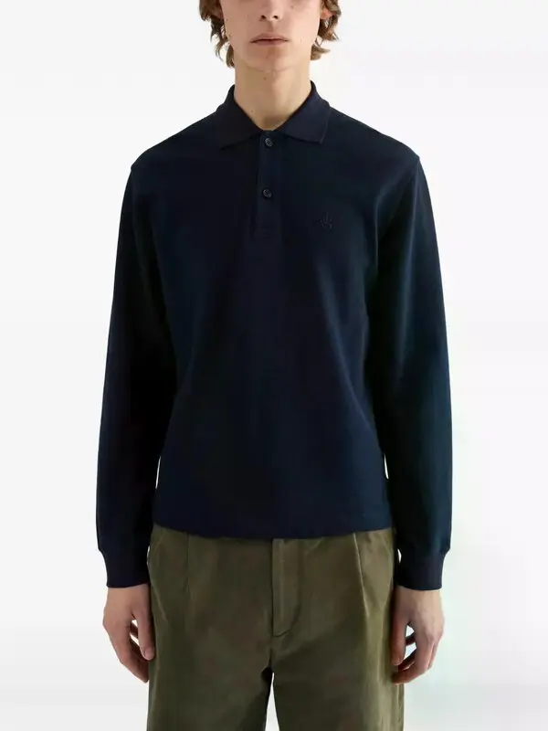JIL SANDER Monogram-embroidered Polo Shirt