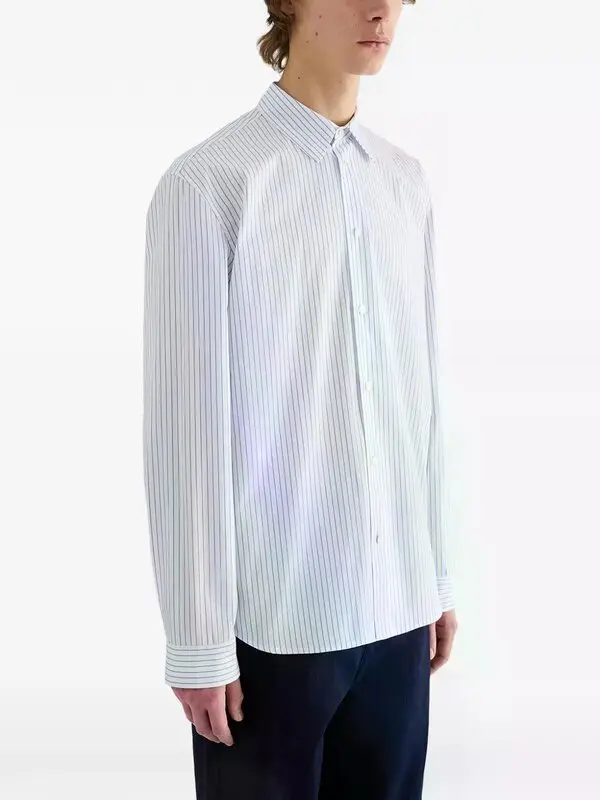 JIL SANDER Striped Cotton-poplin Shirt