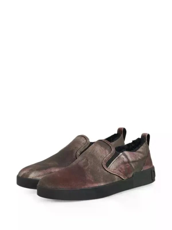 Dolce & Gabbana Abstract Print Slip-on Sneakers