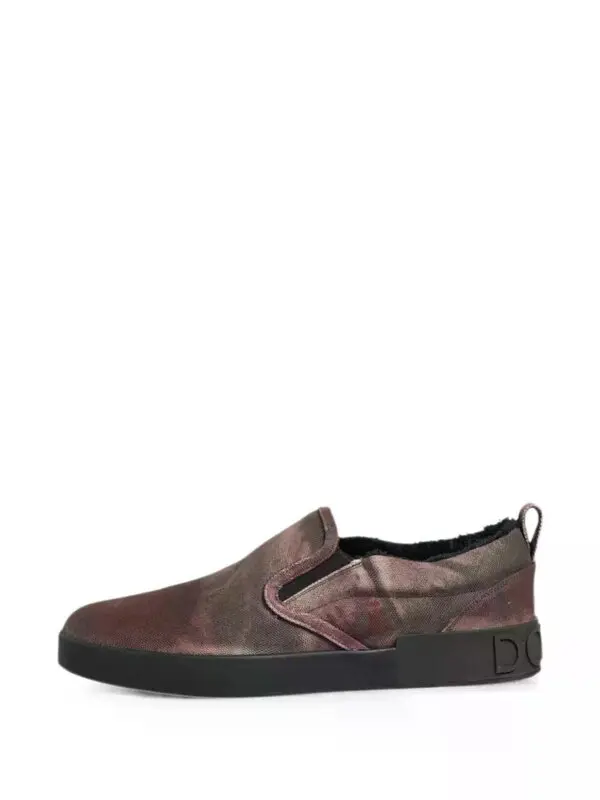 Dolce & Gabbana Abstract Print Slip-on Sneakers